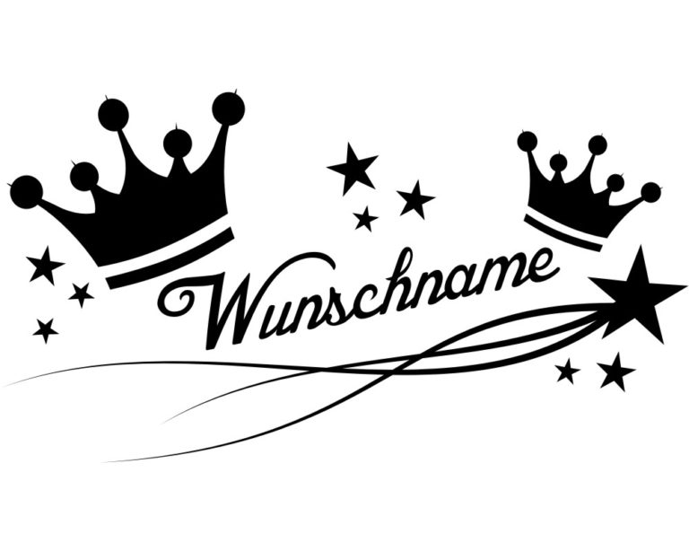 ᐅ Wandtattoo Kronen mit Name als Kinderzimmer Deko – KIDDIKISTE